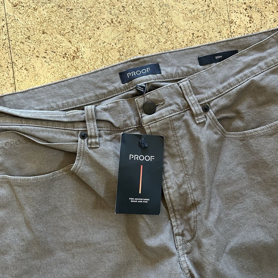 NEW Proof Huckberry Rover Stretch Canvas Slim Fit Pants 33x30 | eBay