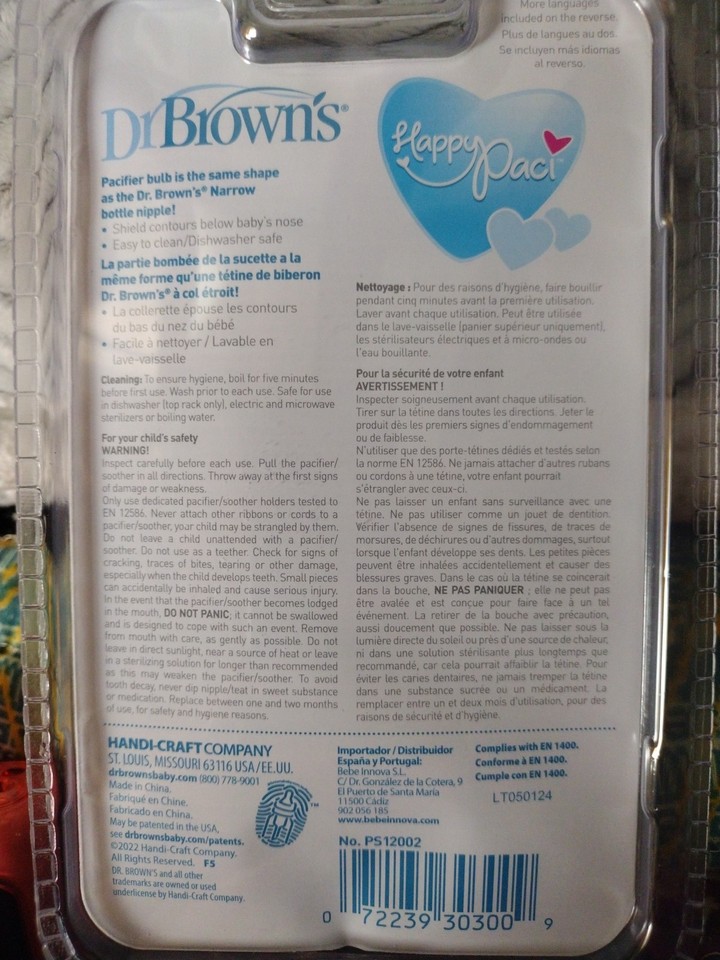 Dr Brown's Happy Paci 0-6m Pack of 2 Silicone Pacifiers Pink | eBay