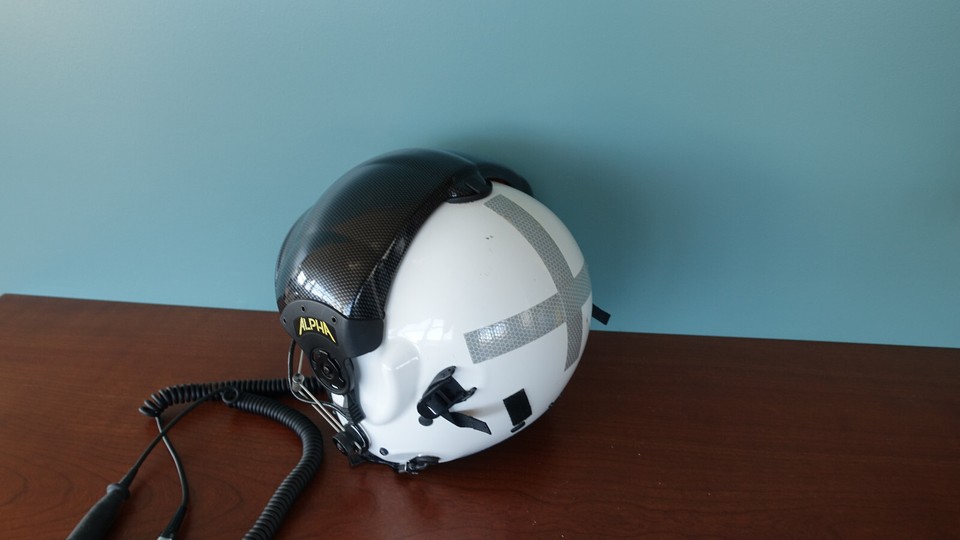 Alpha Eagle Helicopter Helment w/ Dual Lens, Noise Cancelling ...