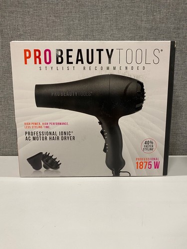 Pro Beauty Tools Professional 1875W Ionic AC Motor Hair Dryer ...