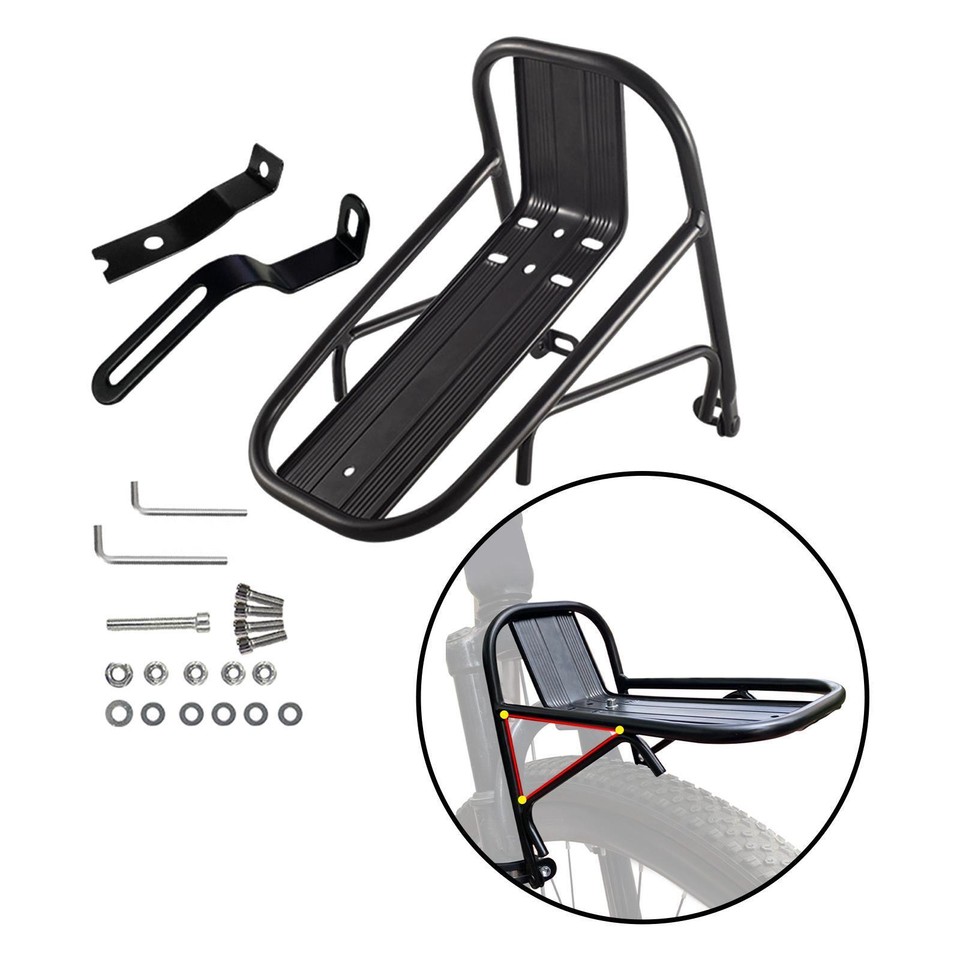 Bicycle Front Fork Rack Cargo Pannier Bike Front Rack Carrier for ...