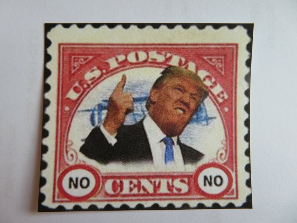 DONALD TRUMP, Fantasy U.S. Postage Stamp (No Cents), LOT of 9, 1918 ...