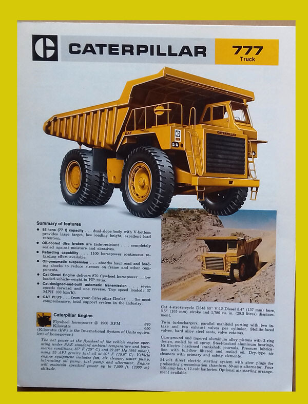 Caterpillar Dump Truck 777