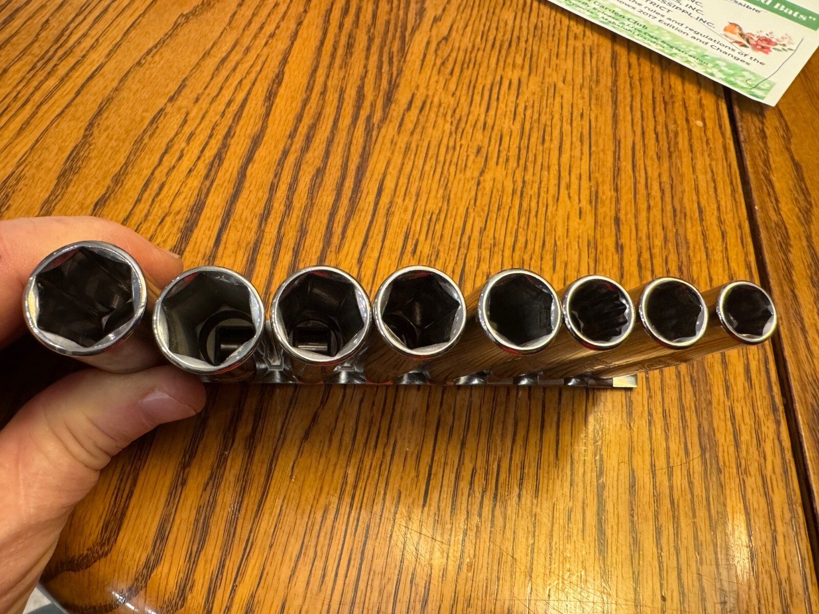 Craftsman USA Vintage ROUND Easy Read Metric Socket 8 Pc Set 10mm-17mm ...