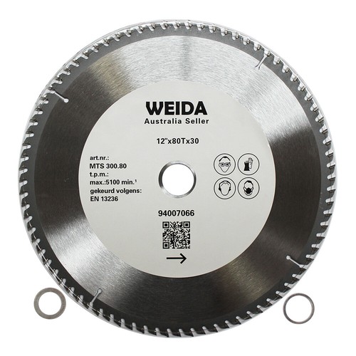 300mm 80T Wood Circular Saw Blade Cutting Disc 12" Bore 30/25.4/22.23 ...