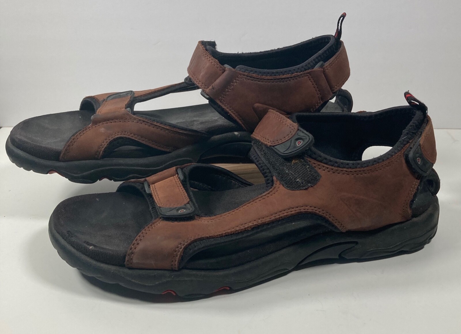 ECCO Receptor Hiking Sport Walking Sandals Tan Leather Mens Size 12 EU ...