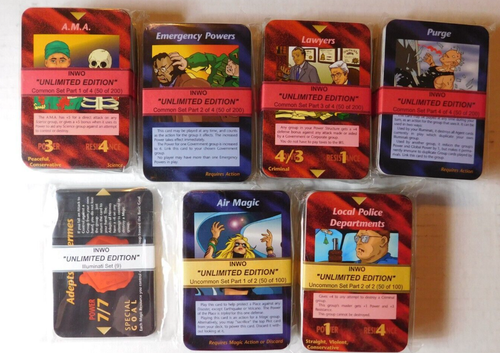 309 CARDS COMMON / UNCOMMON SET UNLIMITED 1995 ILLUMINATI NEW WORLD ...