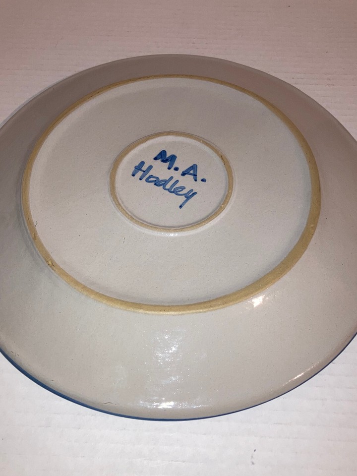Blue Horse Dinner Plate by M.A. Hadley Pottery | eBay