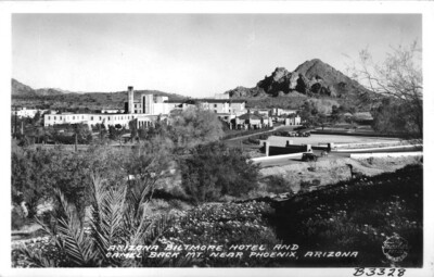 Arizona Biltmore Hotel and Camelback Mt. near Phoenix, Arizona 1950s ...