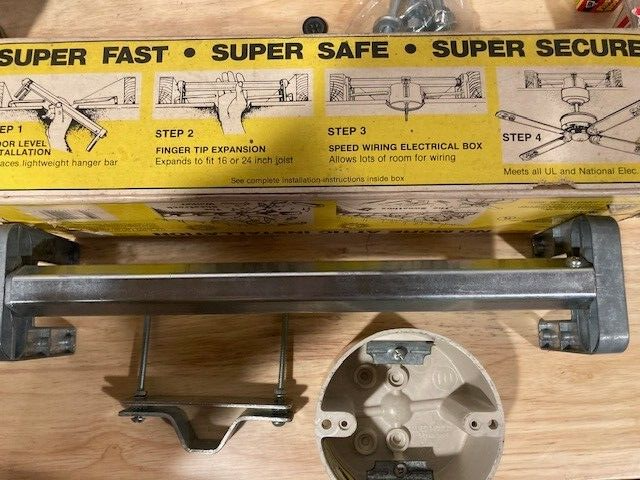 Reiker Enterprises Super Fan Brace Ceiling fan Electrical Box/Support ...