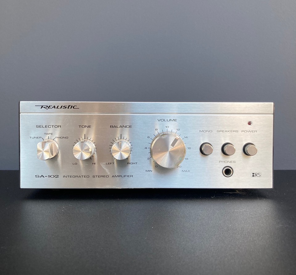 Vintage REALISTIC SA-102 Stereo Amplifier + JVC FSSD990 Speakers | eBay