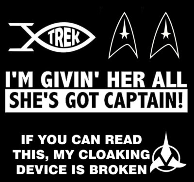 5 PACK - Star Trek Vinyl Decals Car Truck Tumblers Laptop Tablet ...