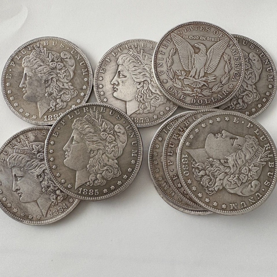 1878-1893 CC Morgan Silver Dollars F-VF (Fine-Very Fine) Pre-1893 Lot ...