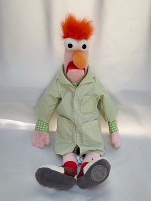Rare Disney Store The Muppets Beaker Plush Scientist 17” Lab Coat ...