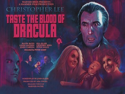 TASTE THE BLOOD OF DRACULA 1970 QUAD POSTER PRINT 30X40" Christopher ...