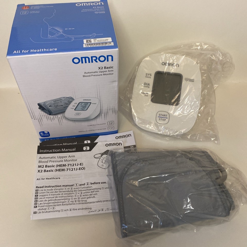 OMRON X2 Basic – Automatic Upper Arm Blood Pressure Monitor for Home ...
