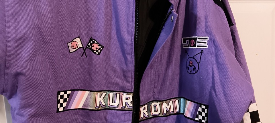 Hello Kitty Box Lunch Kuromi Purple Racing Jacket Size Medium Large ...