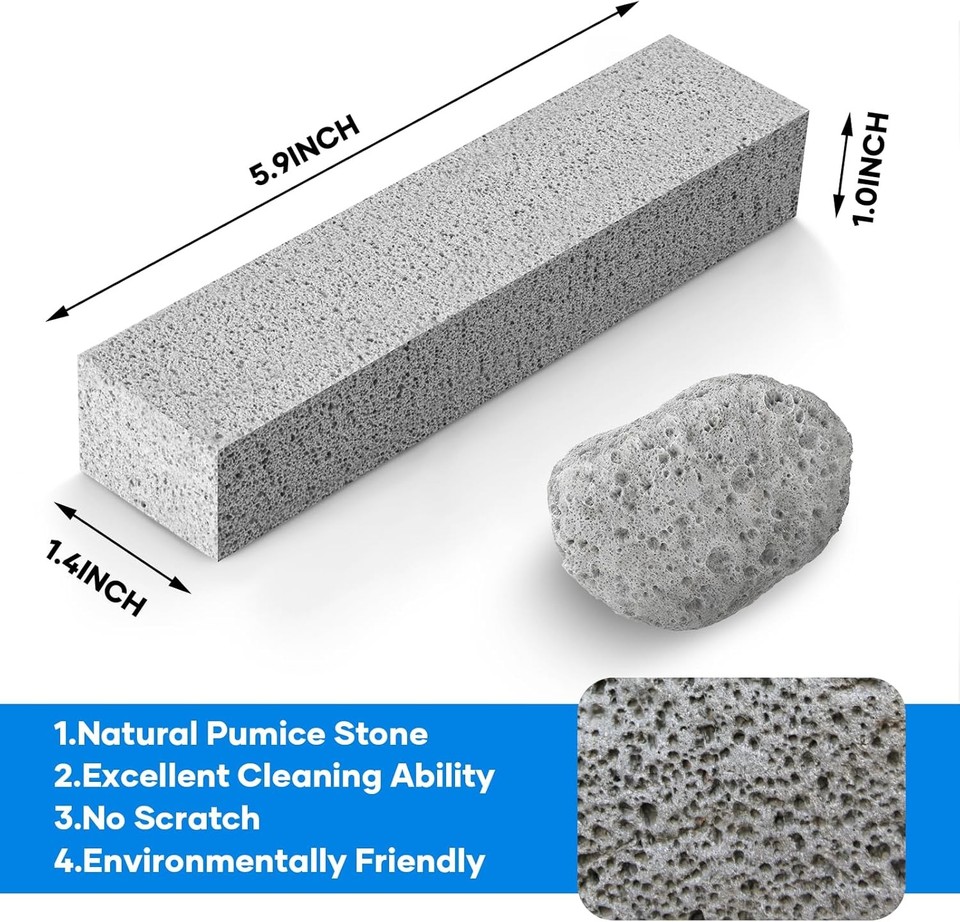 8 Pack Pumice Stone, Gray Pumice Stone for Toilet Bowl Cleaning ...
