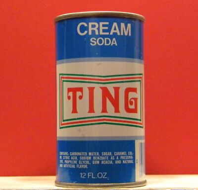 Ting Cream Soda 12 oz Can Wisconsin Bottling Inc Waupaca Wisconsin S162 ...