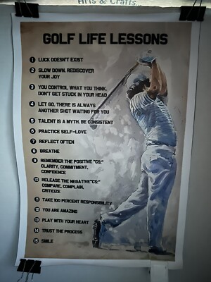 Golf Life Lessons Canvas Poster 12x18” UNFRAMED | eBay