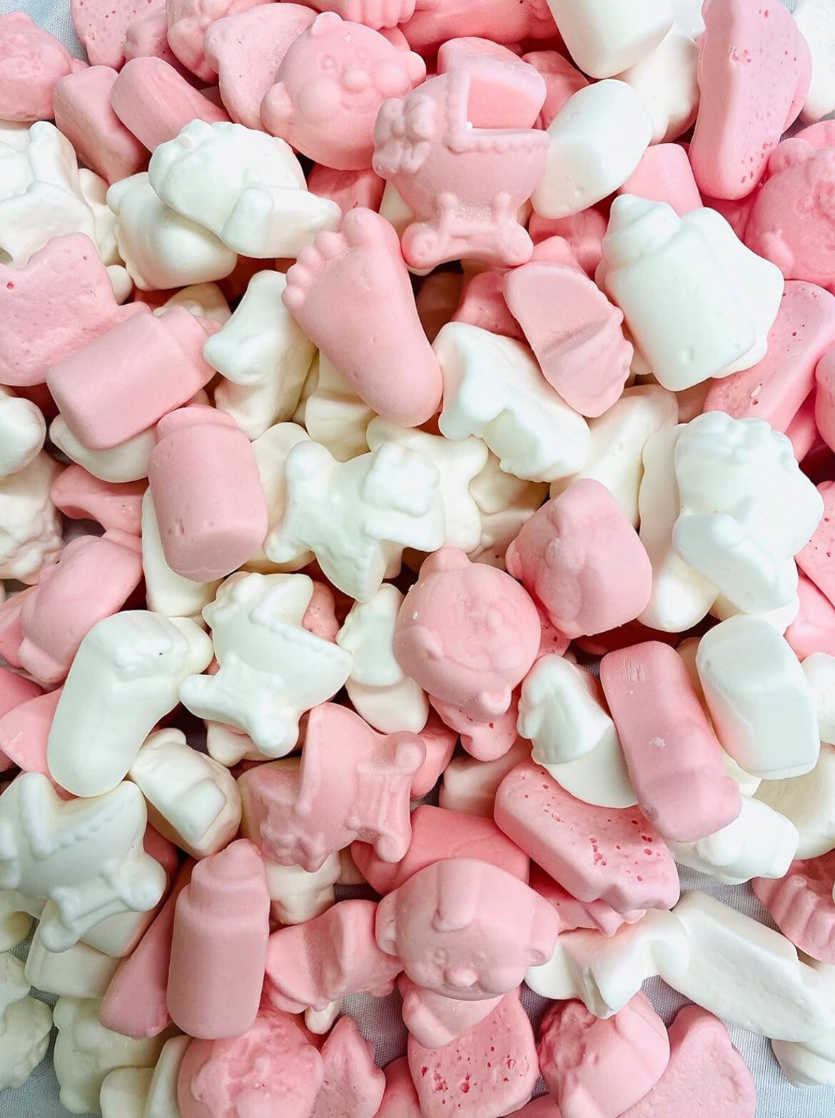 Pink And White Baby Mix Foam Sweets,1kg Bag, Gender Reveal,baby Shower ...