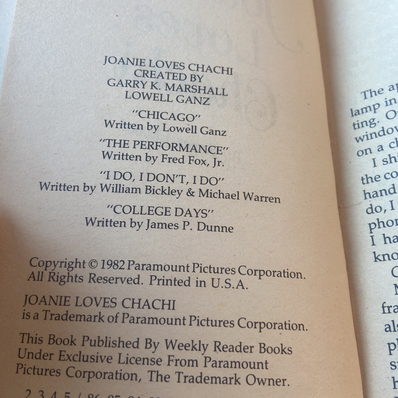 Joanie Loves Chachi Book 1982 Softcover Happy Days TV-TIE IN | eBay