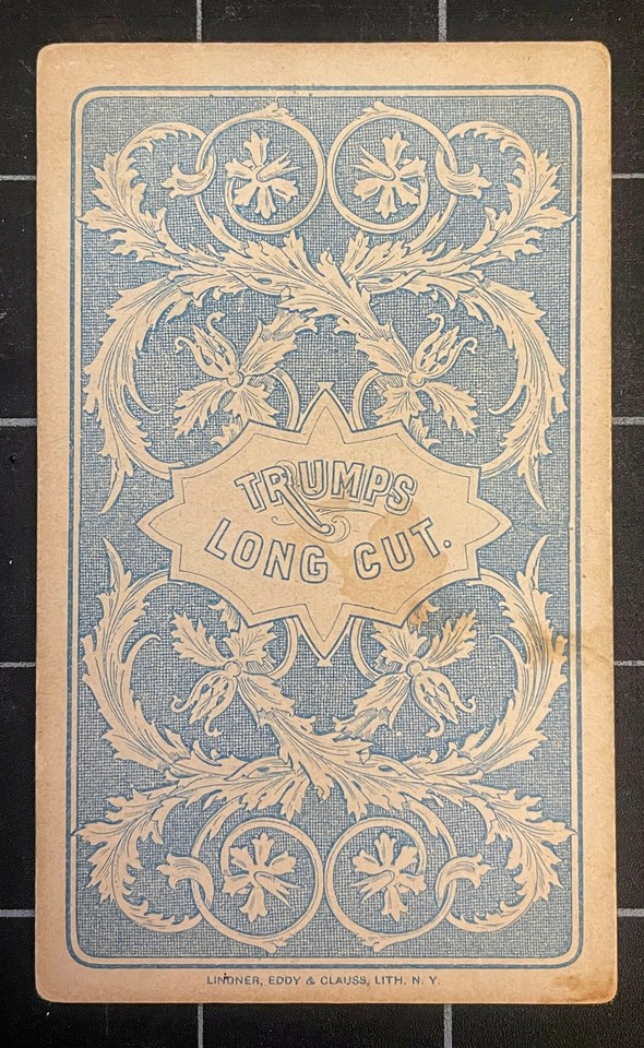 1890 - N457 Trumps Long Cut, Ace of Diamonds Playing Card • BLUE BACK ...