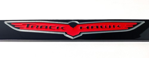Matte Black Premium License Plate Frame For Jeep Trackhawk (Red Letters ...
