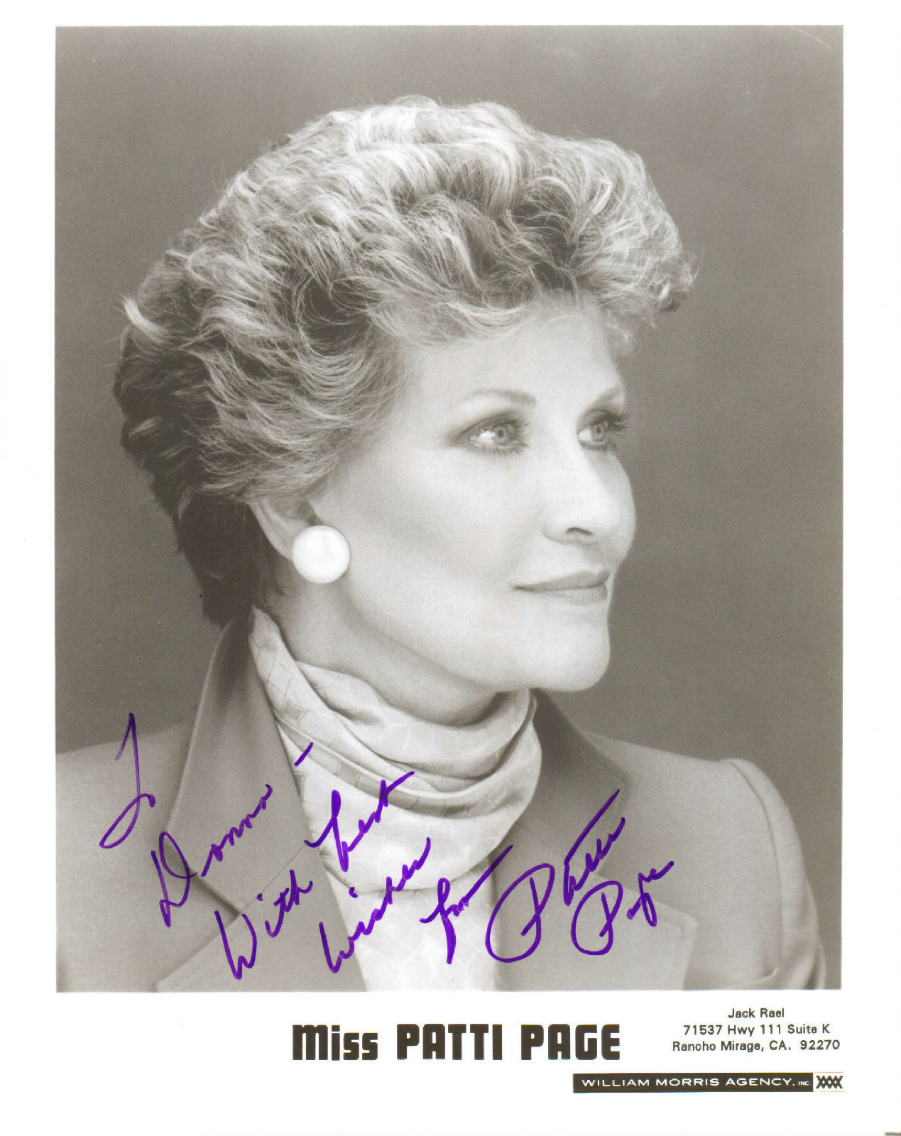 PATTI PAGE (d.2013) - Singer - Tennessee Waltz / Elmer Gantry ...