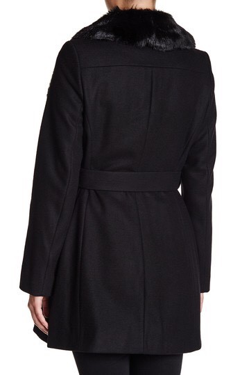 Rachel Rachel Roy Faux Fur Wool Blend Coat Black S,XL S/O 245$ | eBay