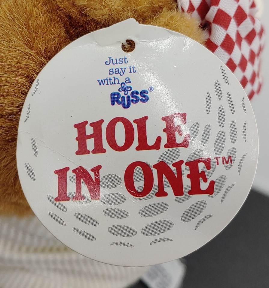 Russ Hole In One Golf Ball Dog 6" Plush Stuffed Animal Bent Tag ...
