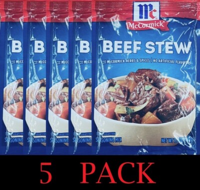 5x McCormick BEEF STEW Seasoning Mix Savory Herbs & Spices 1.5 oz ...