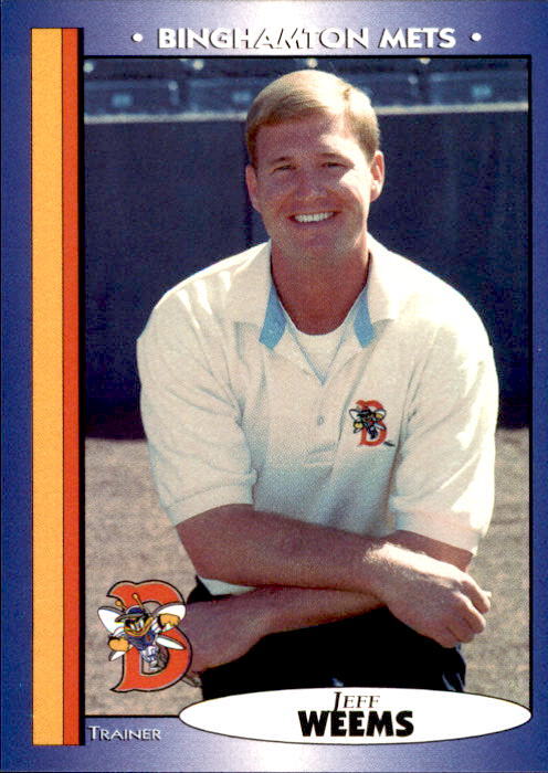 1998 Binghamton Mets Q-Cards #4 Jeff Weems Mobile Alabama AL Baseball ...