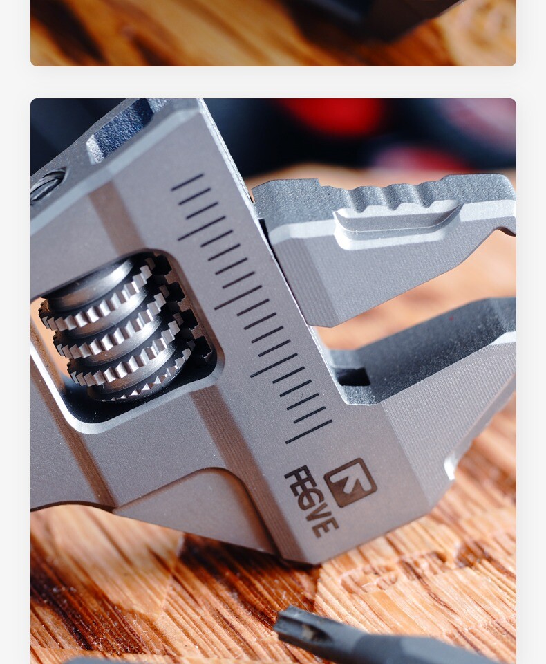 EDC Titanium Alloy Mini Adjustable Spanner Wrench Handle Rrepair Tools ...