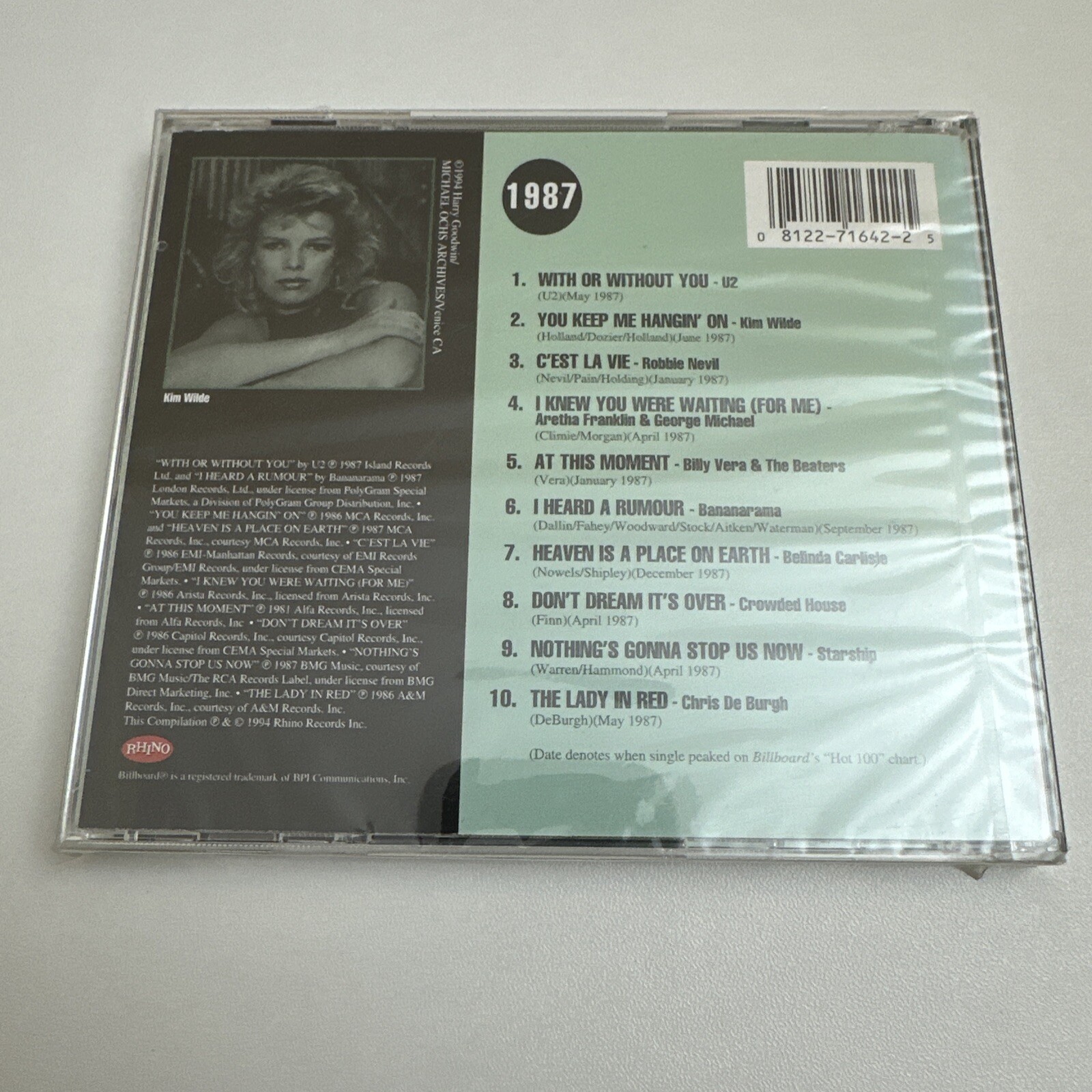 Billboard Top Hits: 1987 by Various Artists (CD, Apr-1994, Rhino (Label ...