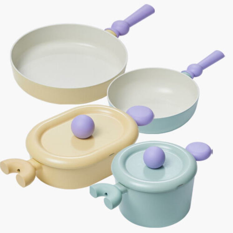 Betterfinger Cookware IH Set (18 Steamer + 24 Hot Pot + 24 Pan + 22 Wok ...