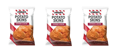 TGI Friday's 4 oz Cheddar & Bacon Potato Skins Chips 3 Bags | eBay