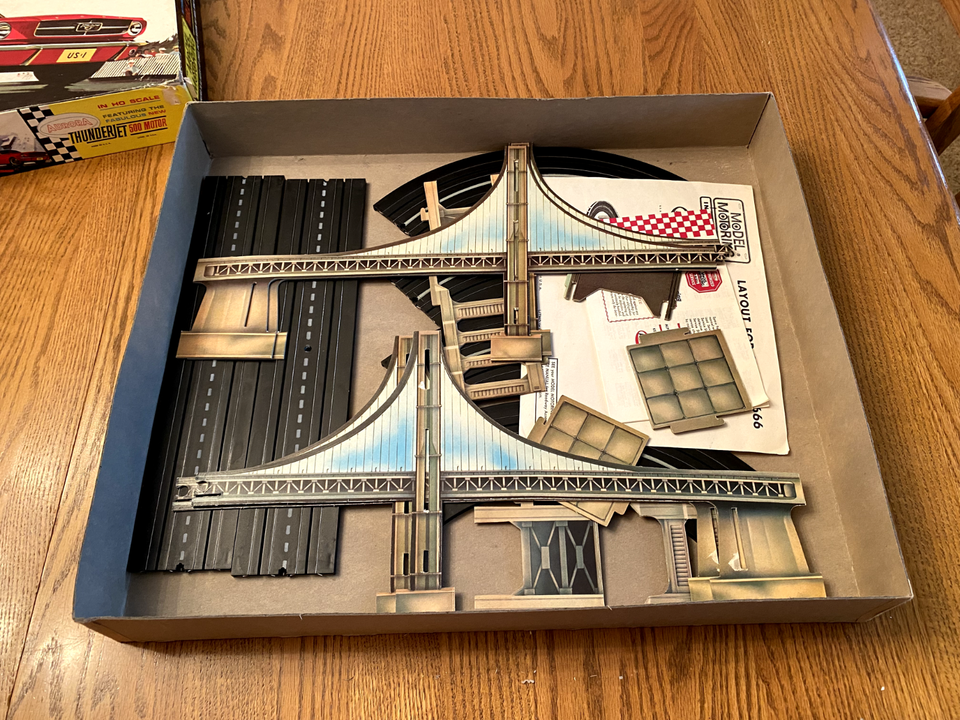 Aurora Model Motoring Golden Gate HO TJET Slot Car Set - Vintage 1966 ...