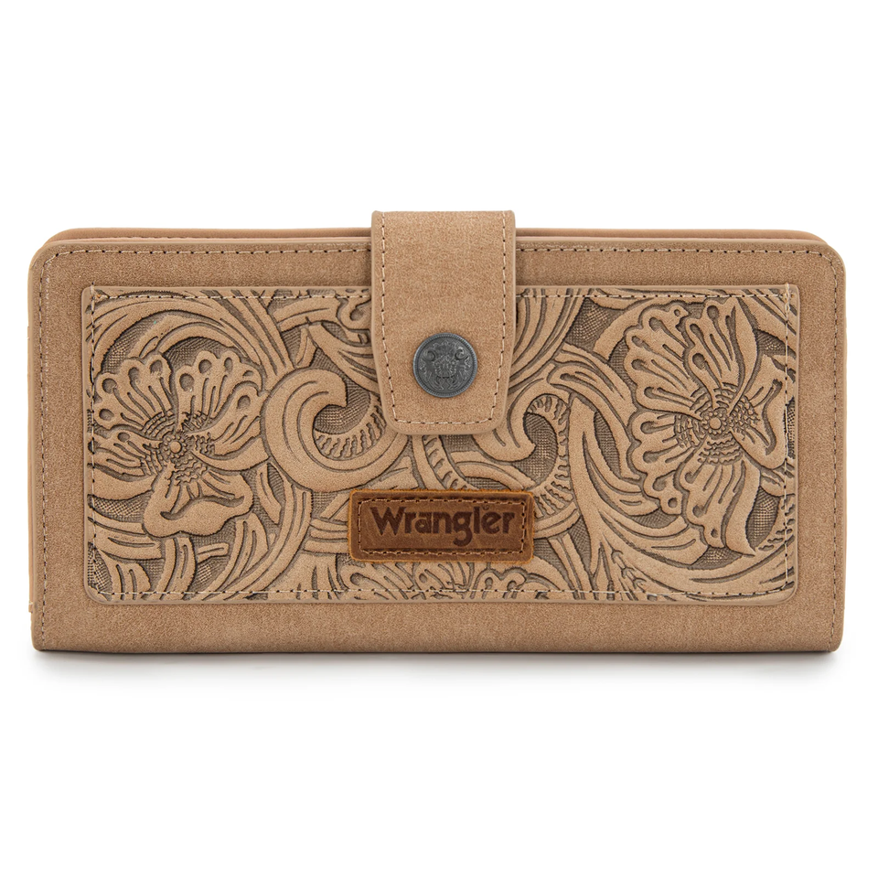 Wrangler Western Floral Tooled RFID Wallet | eBay