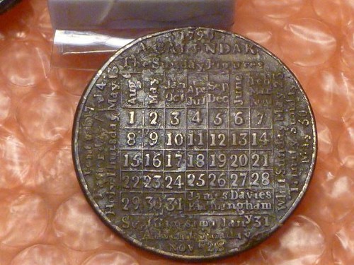 Original 1790 George III Colonial Times Large Calendar Token Rare #3A ...
