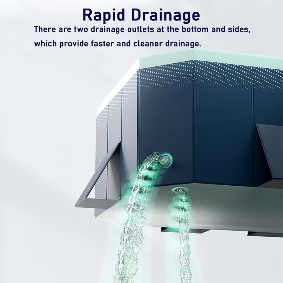 Above Ground Outdoor Swimming Pool Rectangular Foldable Pool Adult ...