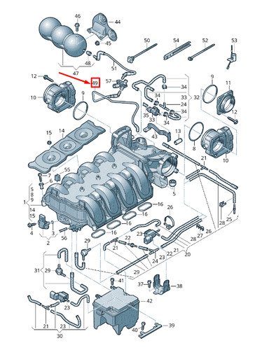 NEW AUDI A4 B8 MANIFOLD VACUUM PIPE 8T0131055C ORIGINAL | eBay