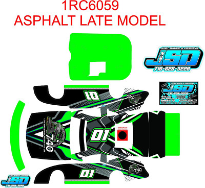 1RC ASPHALT LATE MODEL 1RC6059 WRAP JAGGARD GREEN | eBay