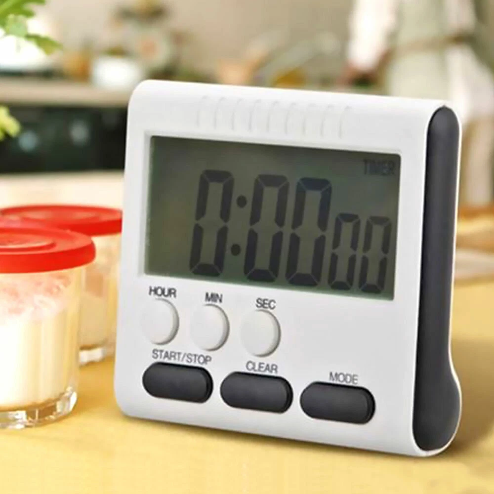 LCD Digital Large Kitchen Cooking Timer Count-Down Up Clock Loud Alarm ...