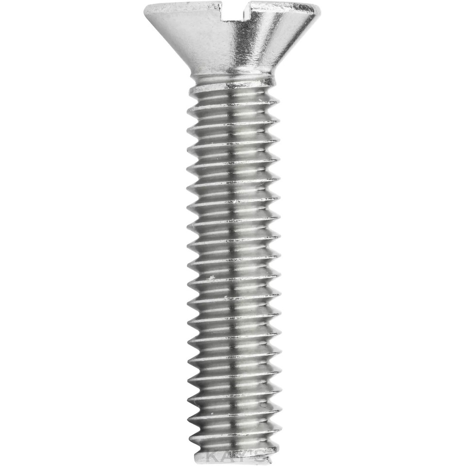 M4 4mm SLOTTED COUNTERSUNK MACHINE SCREWS A2 STAINLESS STEEL SLOT HEAD ...