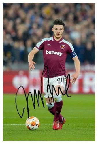 DECLAN RICE (2) WEST HAM UTD 2021/2022 - 6x4'' Signed Autograph PHOTO ...