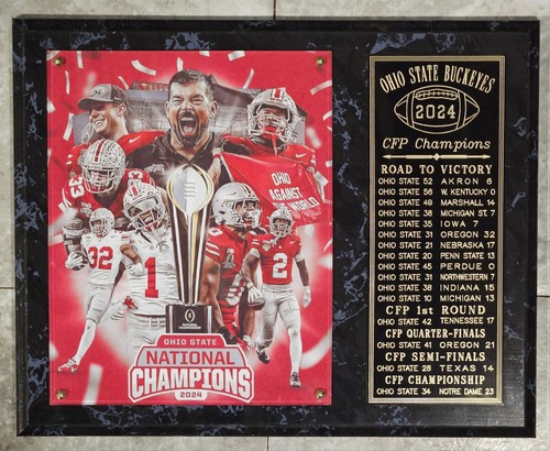 Ohio State Buckeyes 2024 National Champions 12" X 15" Plaque ( 4 Photo ...