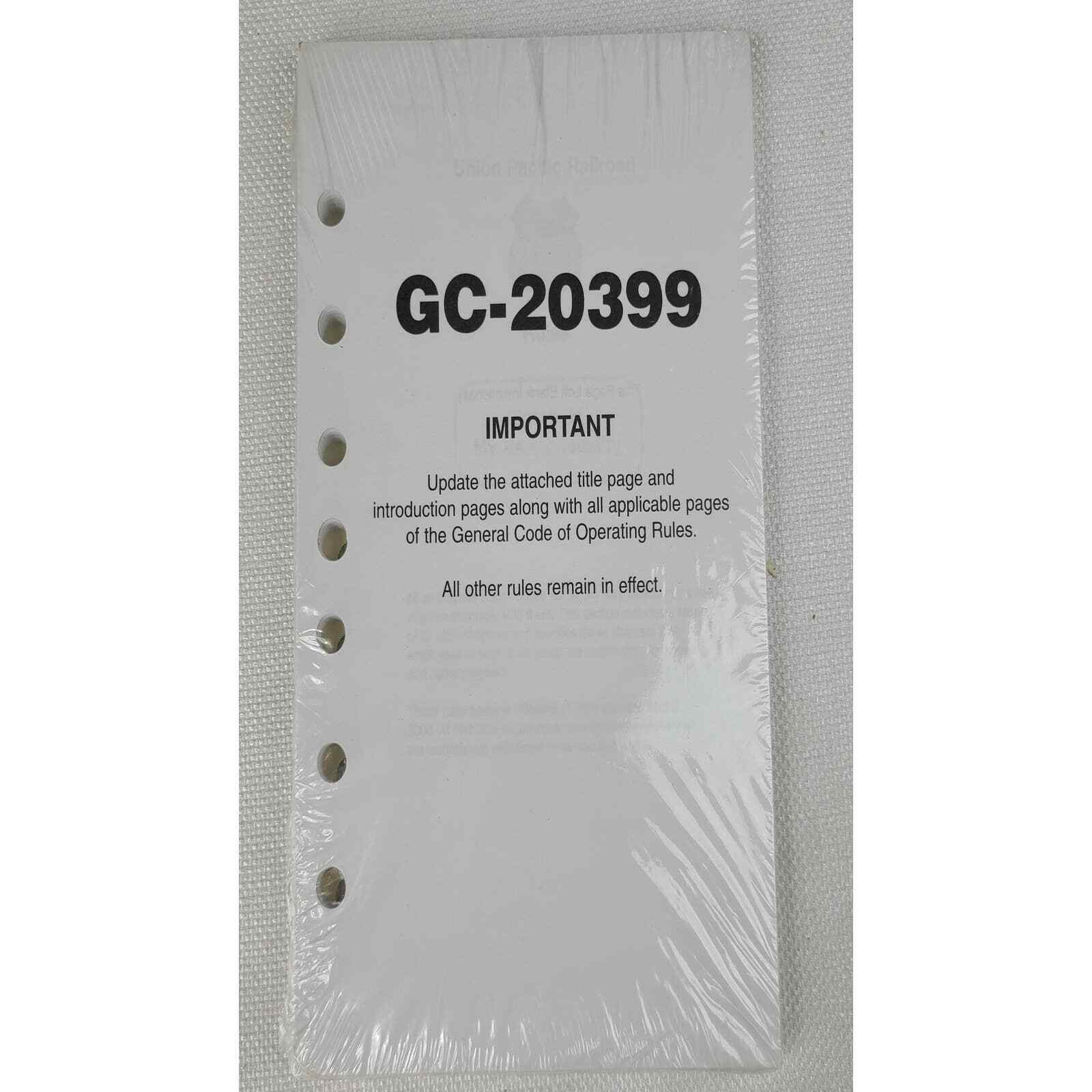 Union Pacific GC-20399 Update of the General Code of Operating Rules | eBay