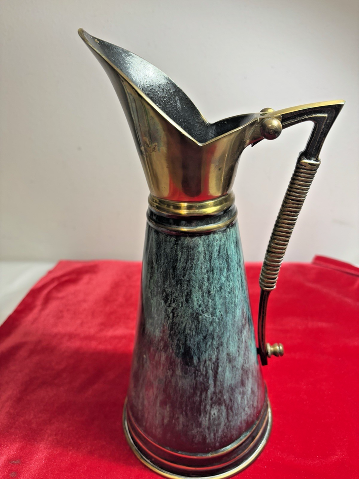 Brass & Enamel Pitcher by Famous Artist DAYAGI | eBay