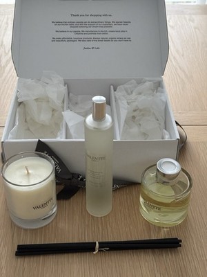 VALENTE Gift Box. Lemongrass & Rosemary. Candle Room Spray and Diffuser ...
